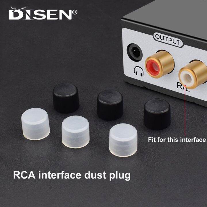 RCA Plug Protective Cover Audio Lotus Head Lotus Block Plug Dust proof ...
