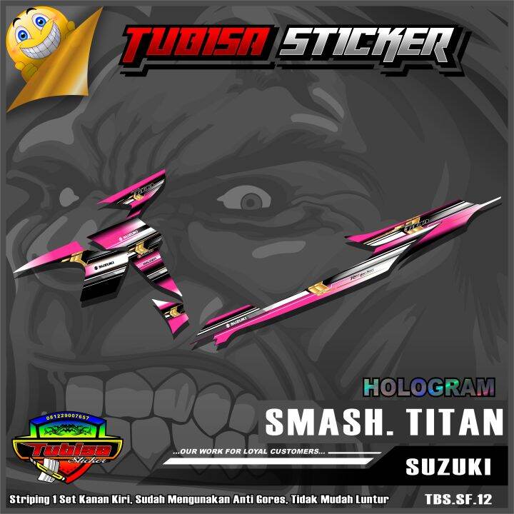 Sticker Striping Variasi Smash Titan - Striping Motor Smash Titan ...
