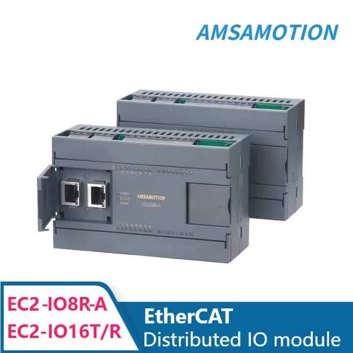 AMSAMOTION EtherCAT Bus Remote Distributed IO Communication Module Industrial Dual Ethernet og ...
