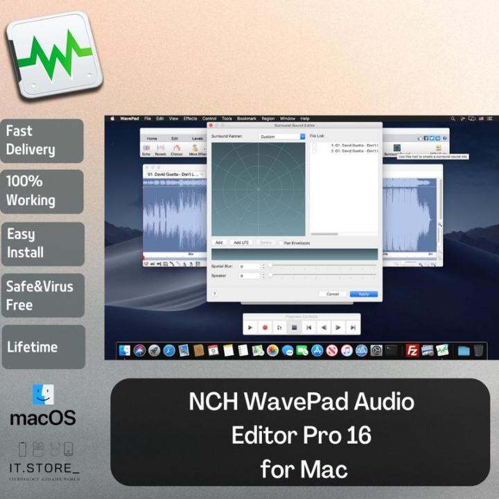 【MAC】NCH WavePad Audio Editor Pro 16 Lifetime for Intel and M1 Chip ...