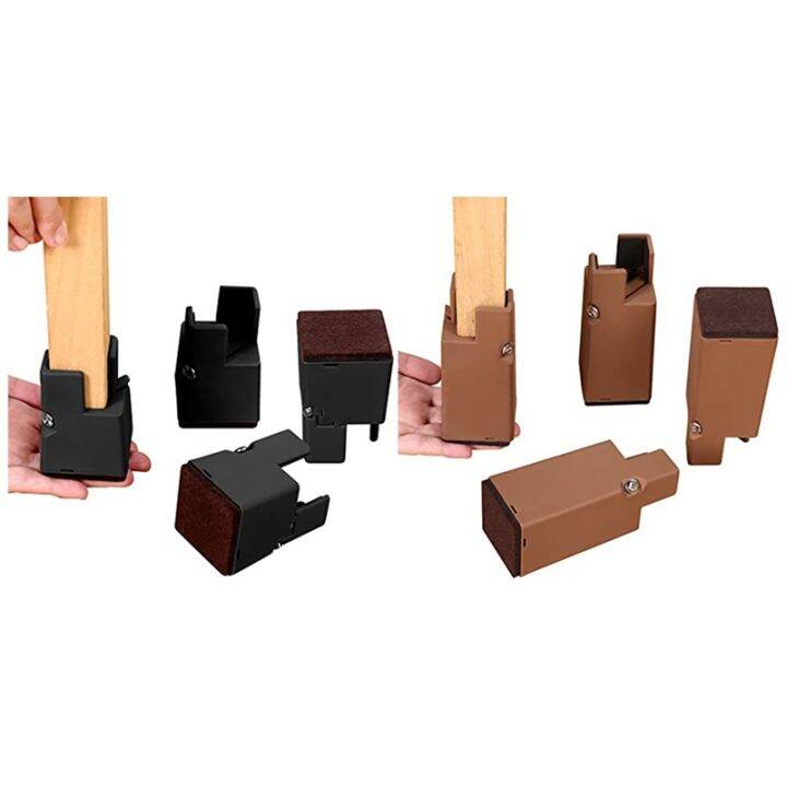 Adjustable Chair Risers with Screw Clamp, 2 Inch Height Sofa Tables Bed ...