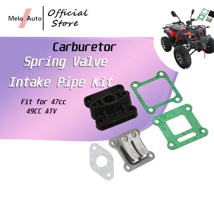 Carburetor Reed Valve Inlet Manifold Intake Pipe Gasket kit for 47cc ...