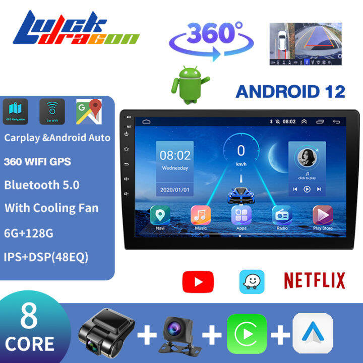 9Inch Carplay Android Auto 360 Panoramic WIFI GPS IPS Full Touch Screen ...