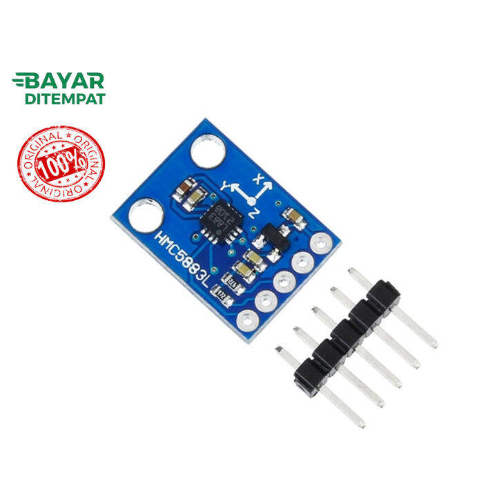 SENSOR KOMPAS - HMC5883L COMPASS 3-AXIS MAGNETOMETER MODULE | Lazada ...