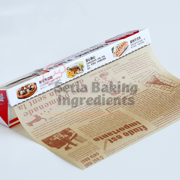 8m Retro Newspaper Parchment Baking Paper | Silicone Oil Paper ...