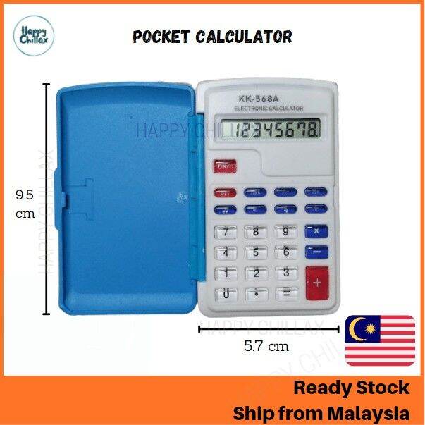 8 Digits Electronic Calculator Portable Mini with Cover and Beep Sound ...