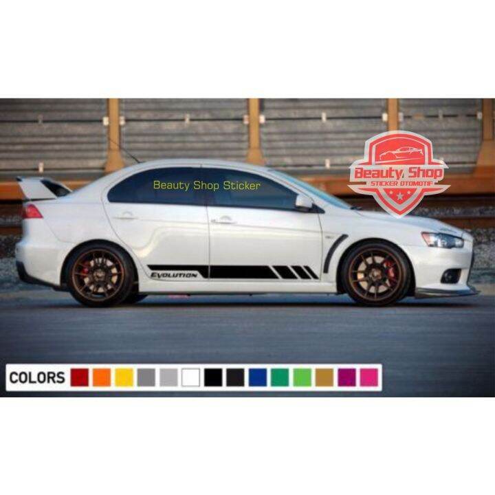 stiker lancer evolution list stripe sticker mobil mitsubishi lancer ...