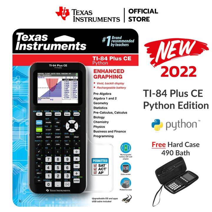 New 2022 Python Edition - เครื่องคิดเลขกราฟิค Texas Instruments - TI-84 ...