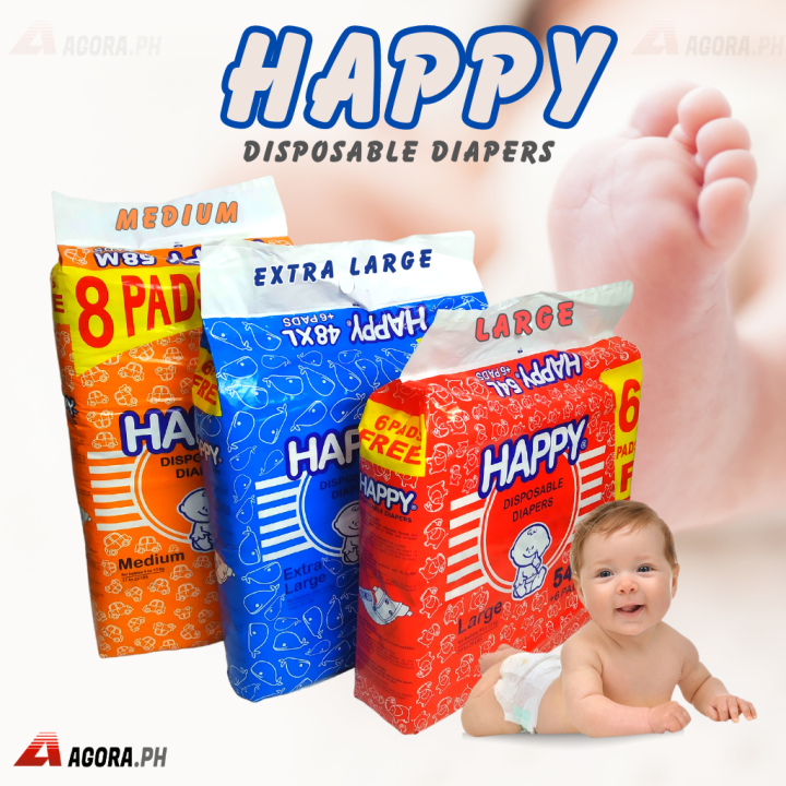 Happy Disposable Baby Diapers | Lazada PH