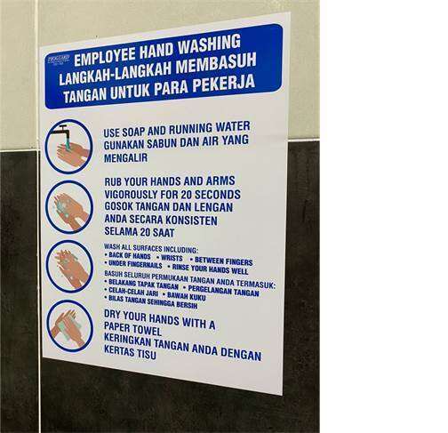 SOP Stickers - Employee Hand Washing / Langkah-langkah membasuh tangan ...