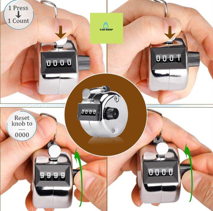 CJH Shop Counter Gold Clicker Training Counter Digital Manual Counting ...