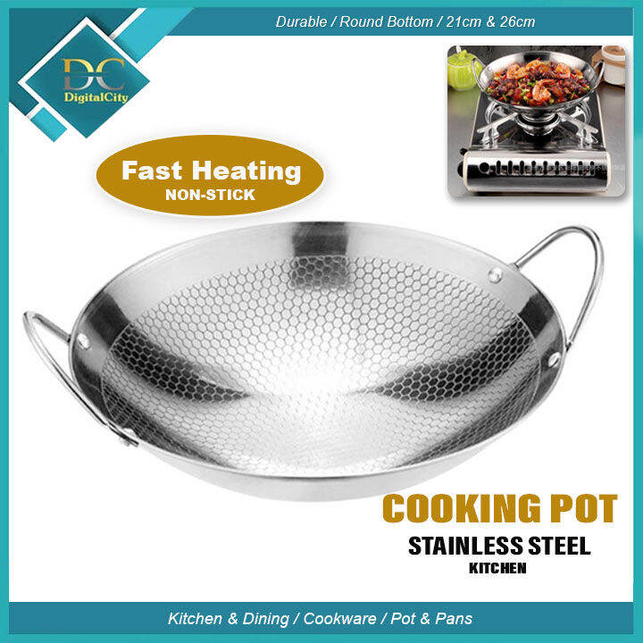 DIGITAL 21cm/26cm Fast Heat Round Bottom Commercial Cooking Pot | Lazada PH