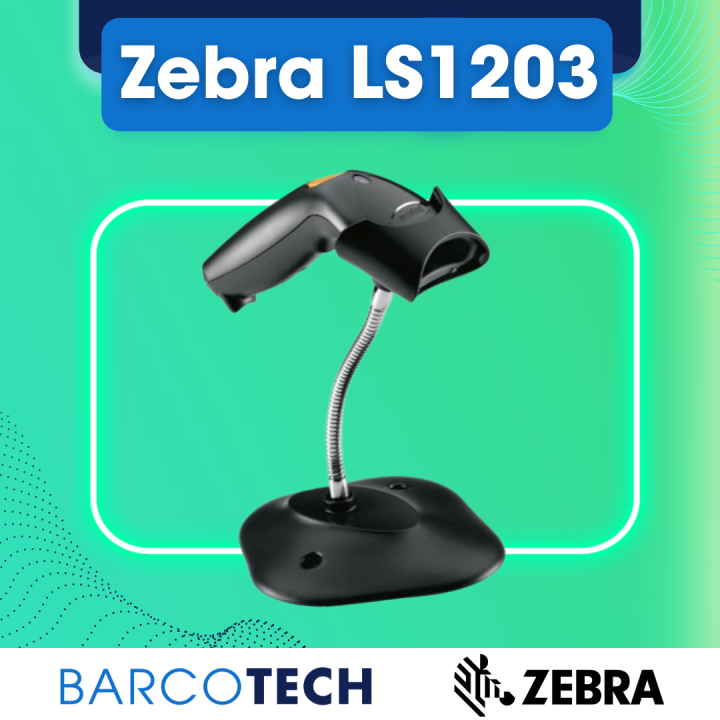 Zebra / Motorola Symbol LS1203 Handheld Barcode Scanner 1D Corded w ...