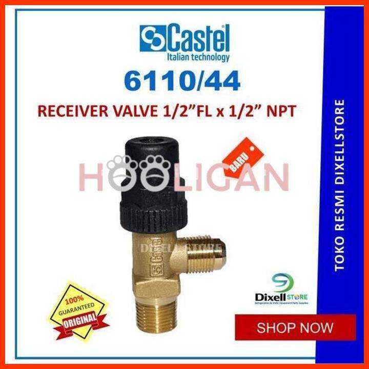 CASTEL RECEIVER VALVE 1/2" FL X 1/2" NPT 6110/44 - HOLIGANSTORE ...