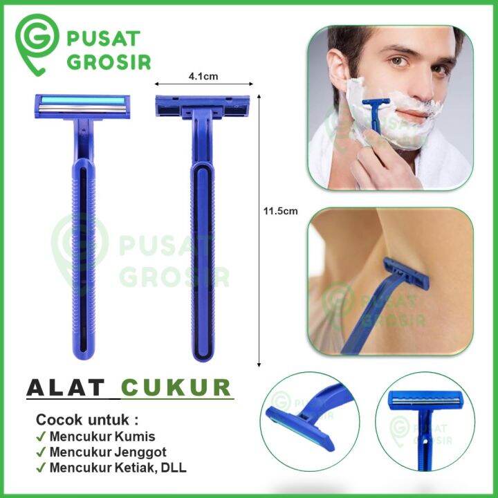 alat cukur kumis dan jenggot 2 mata pisau cukuran ketiak pencukur bulu ...