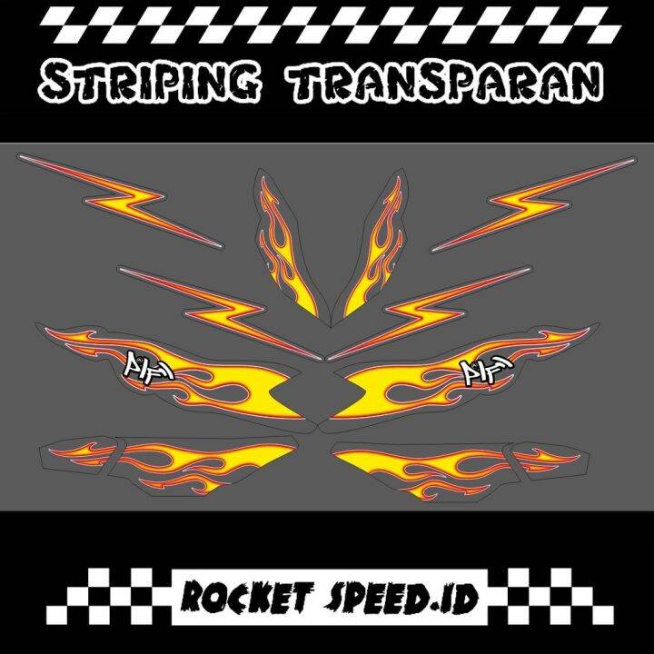 STIKER UV STRIPING STICKER API MOSTWANTED ALL NEW AEROX CONNECTED NVX ...