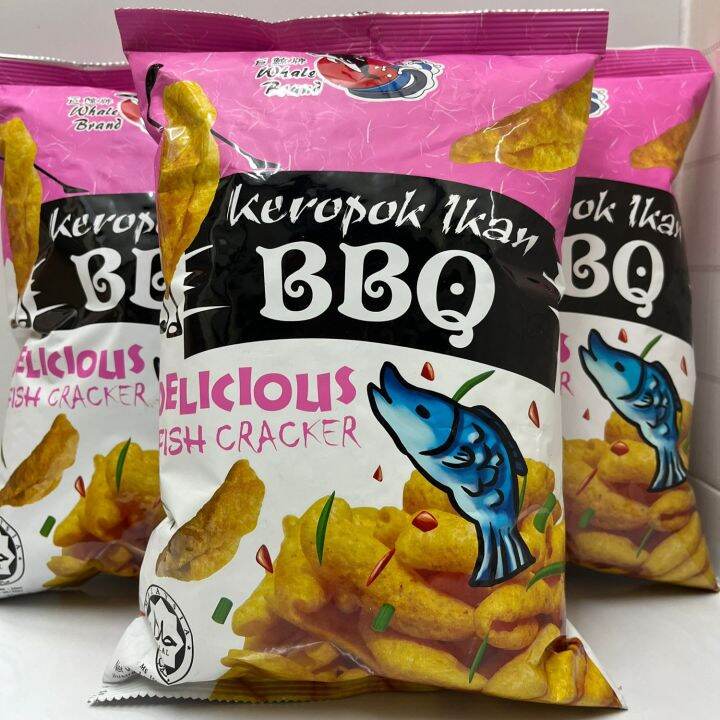 KEROPOK IKAN BBQ WHALE BRAND 70g | Lazada