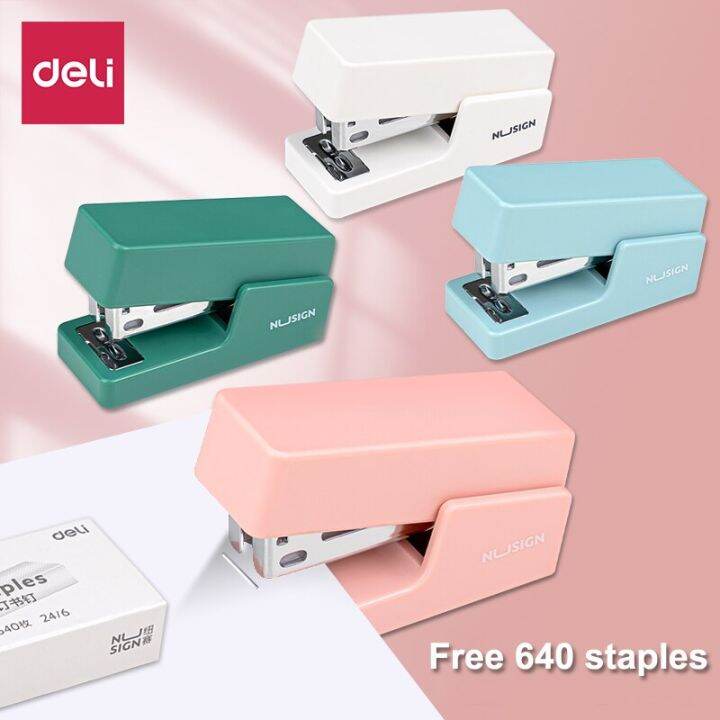 Deli Stapler Student Use Mini Small Stapler Portable Multiftion Binding ...