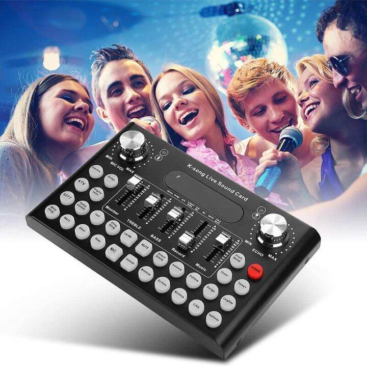 Mixer USB Sound Card Amplifier Live Broadcast Recording | Lazada Indonesia
