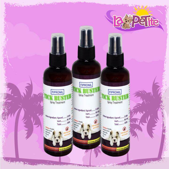 LKJ-Tick Buster Fipronil Spray Treatment 100mL Set of 3 (Anti Ticks ...