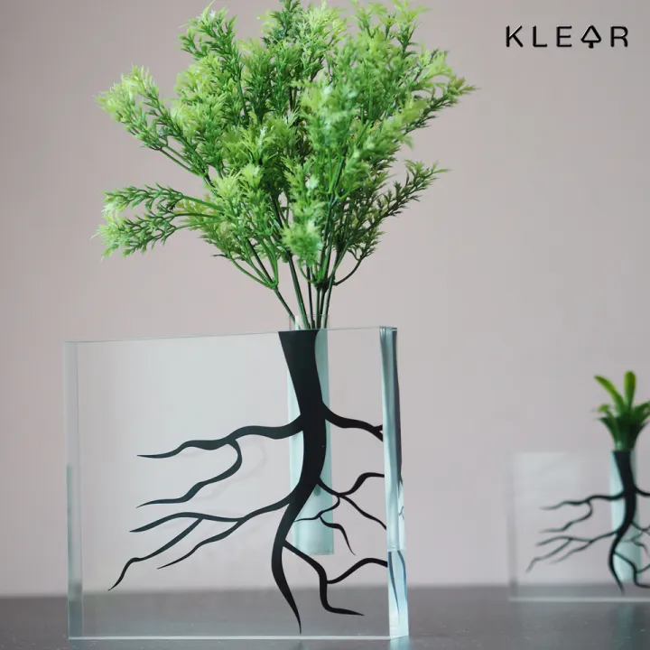 KlearObject Root Vase (L) แจกันดอกไม้ แจกันอะคริลิคใส แจกันอะคริลิค สไตล์มินิมอล มินิมอล แจกัน ...