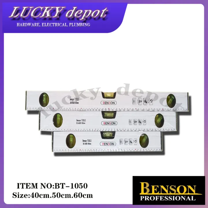 BT1050 ALUMINUM MAGNETIC LEVEL BAR (Sizes:40cm(16")/50cm(20")/60cm(24 ...