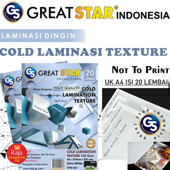 LAMINASI DINGIN KANVAS/cold laminations texture BILIK great star ...