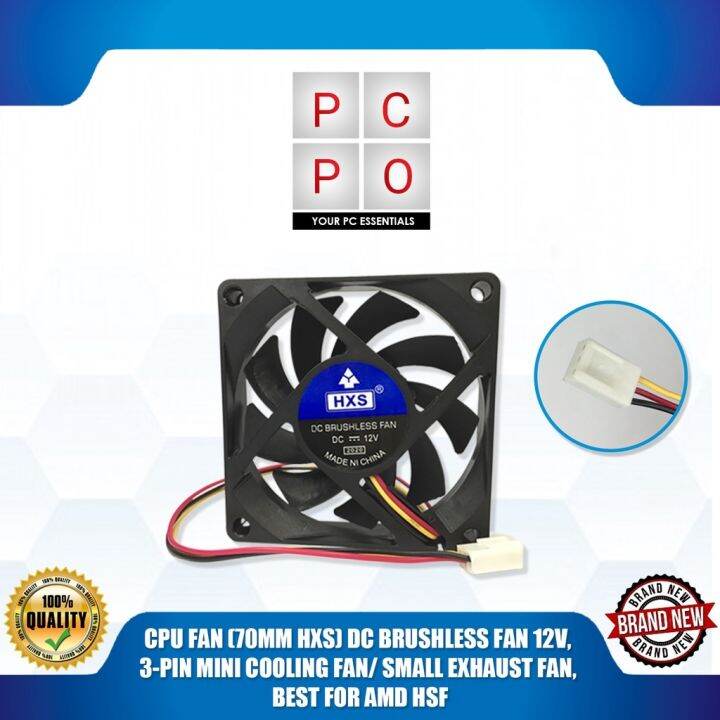 CPU FAN (70MM HXS) DC BRUSHLESS FAN 12V 3-PIN MINI COOLING FAN/ SMALL ...