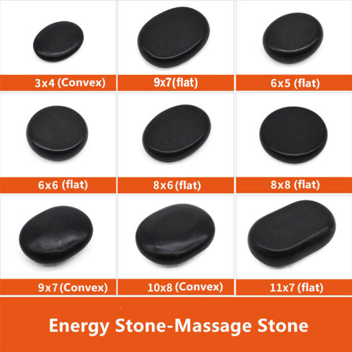 1Pc 9 Kinds of Energy Energy Volcanic Stone Hot Stone SPA Back ...
