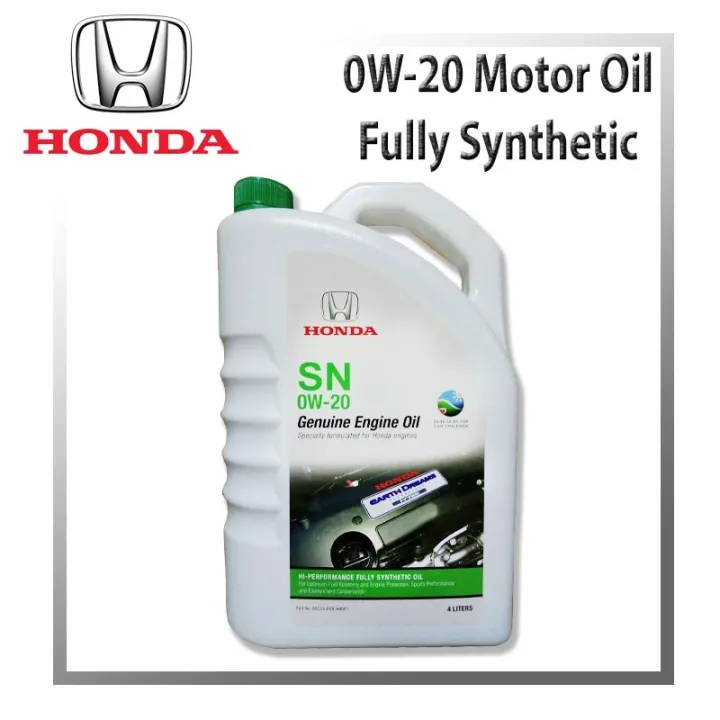 Honda Genuine Fully Synthetic Engine Oil SN 0W-20 / 4 Liters (08234-P99-A4NP1) | Lazada PH