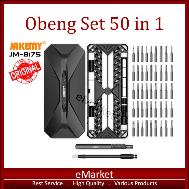 Obeng Set 50 in 1 JAKEMY JM-8175 ORIGINAL / Screwdriver HP Laptop ...