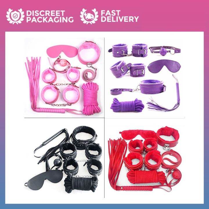 Bdsm 情趣捆绑套装 Sm Set Couple Pleasure Adult Sex Toys Handcuffs Bed