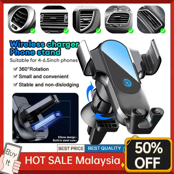 15W Car Phone Holder Wireless Charger Car Phone Bracket Charger Fast ...