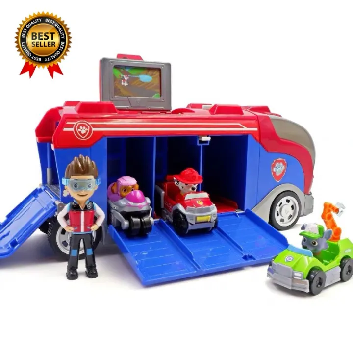 Paw Patrol Watchtower With Music, Toy Car, Rescue Bus, Toy Set ...