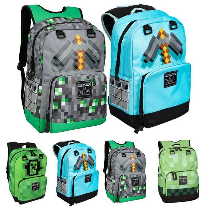 Game Minecraft Tile Backpack Laptop Bag Travel Casual Bags School Bag ...