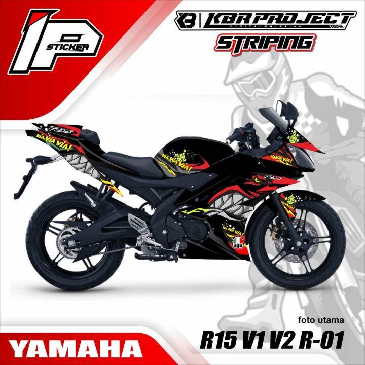 Striping R15 V1 V2 - Sticker Striping Variasi List YAMAHA R15 V1 V2.R ...