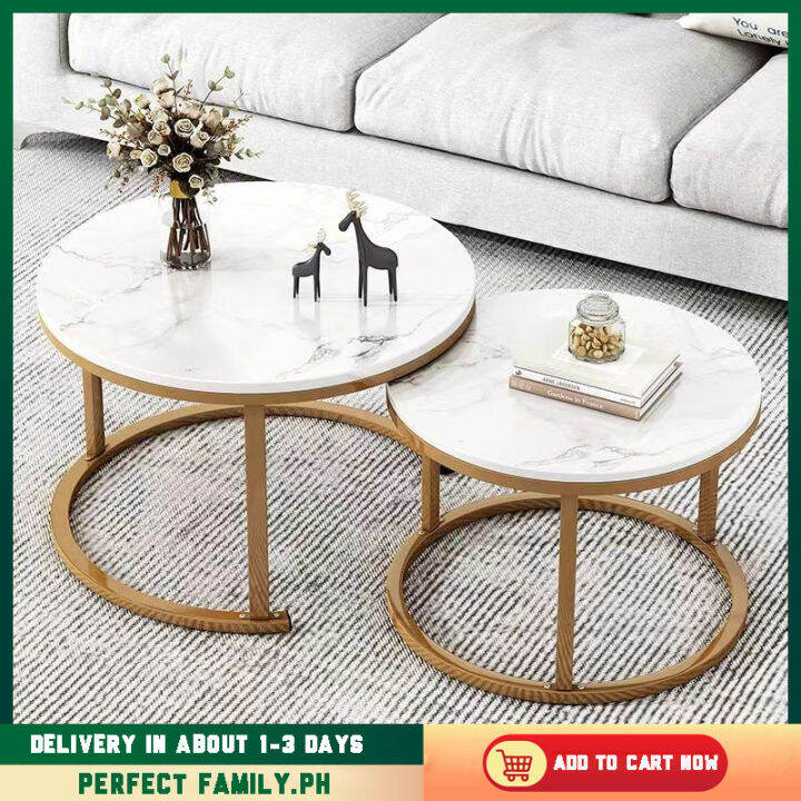 Nordic Style Coffee Table Center Table Modern Coffee Table Round Metal ...