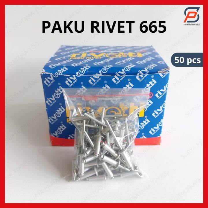 PAKU RIVET 665 ISI 50 PCS UKURAN 4,8mm x 16mm | Lazada Indonesia