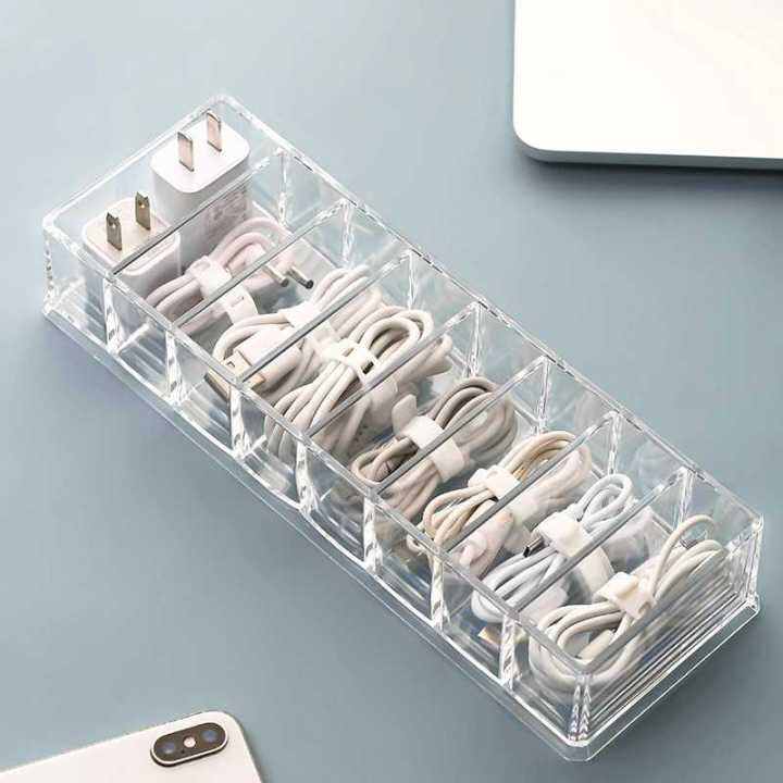 Kotak Kabel Organizer Cable Storage Box 8 Slot | Kotak Kabel Charger ...