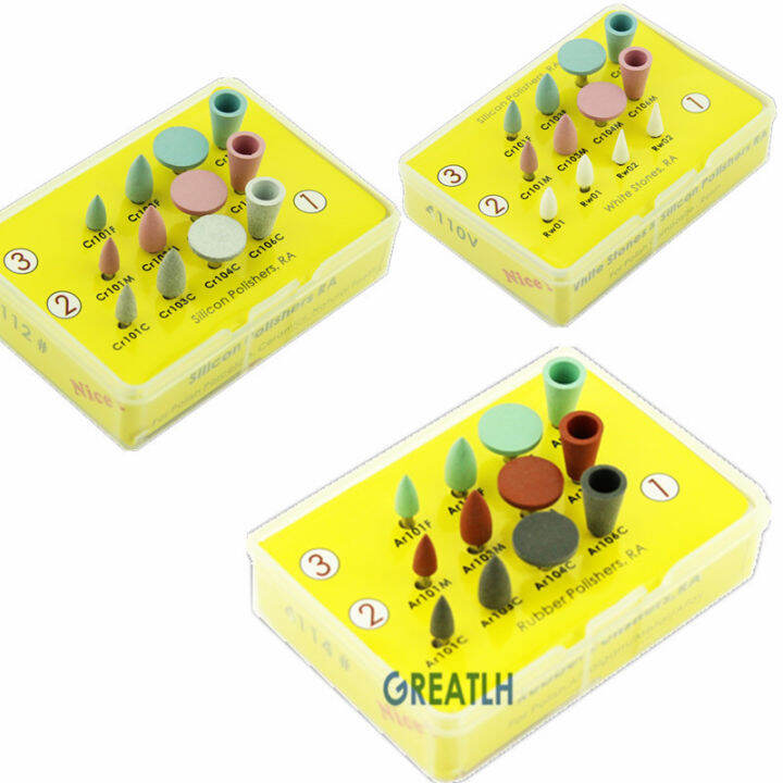 12pcs dental RA Stone Polishing Disc Burs kit for porcelain Amalgam ...