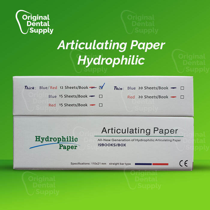 Articulating paper Kertas Hydrophilic paper Two colours Dental paper ...