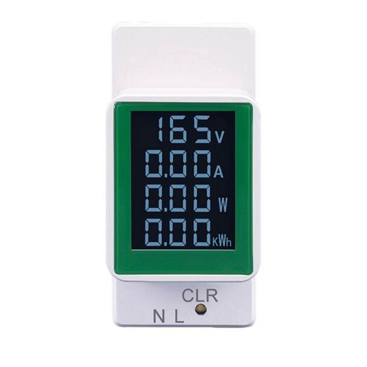 4IN1 DIN Rail AC Monitor 110V 220V 100A Voltage Current KWH Electric ...