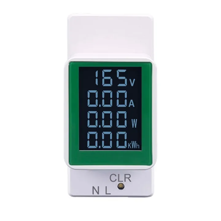 4IN1 DIN Rail AC Monitor 110V 220V 100A Voltage Current KWH Electric ...