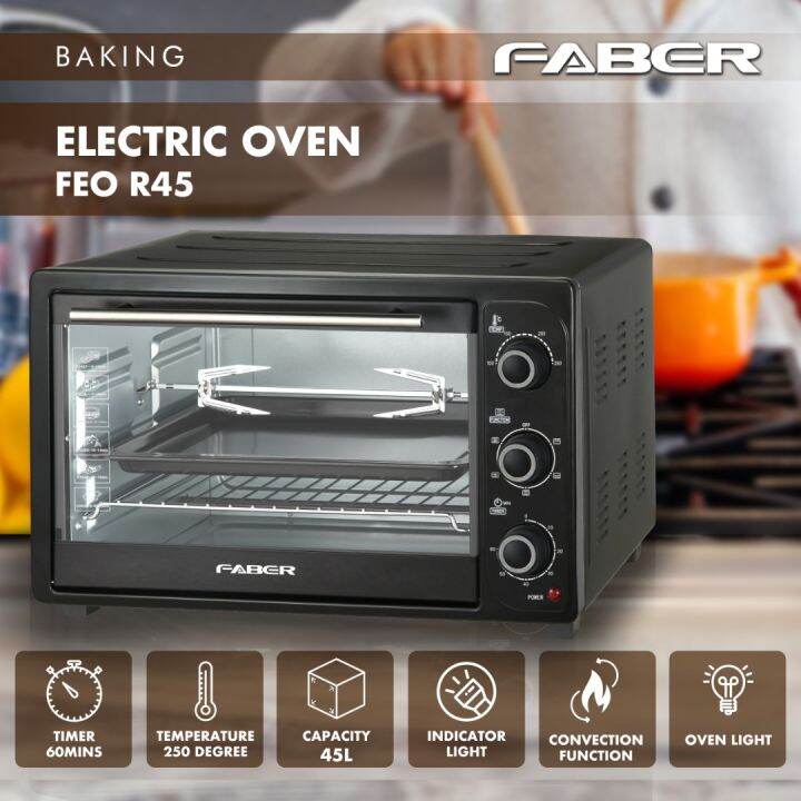 Faber 45L/66L/100L Electric Oven FEO R45/R66/R100 60 Min Timer Light Oven | Lazada