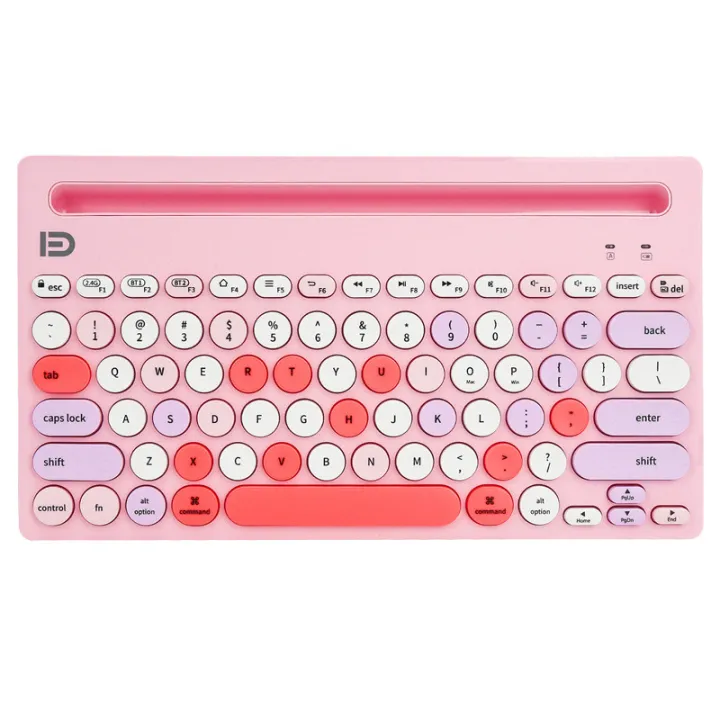 Wireless Keyboard For Mobile Phone Ipad Tablet Mini Dual Mode Rainbow