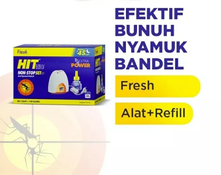 Hit Elektrik listrik Non Stop Set,Anti Nyamuk Alat Gratis Refill.Obat Nyamuk Aman Untuk Bayi ...