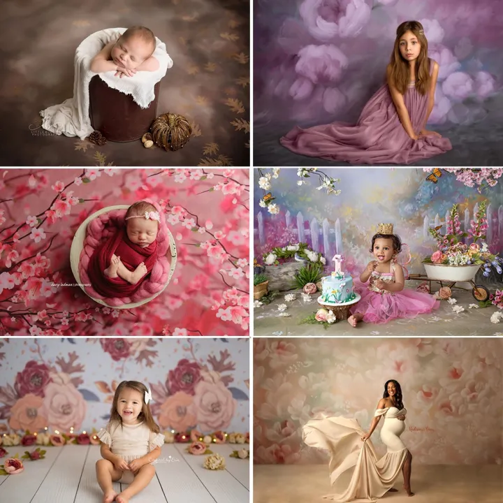 （hot） Floral Newborn Baby Portrait Photography Backdrop Abstract ...