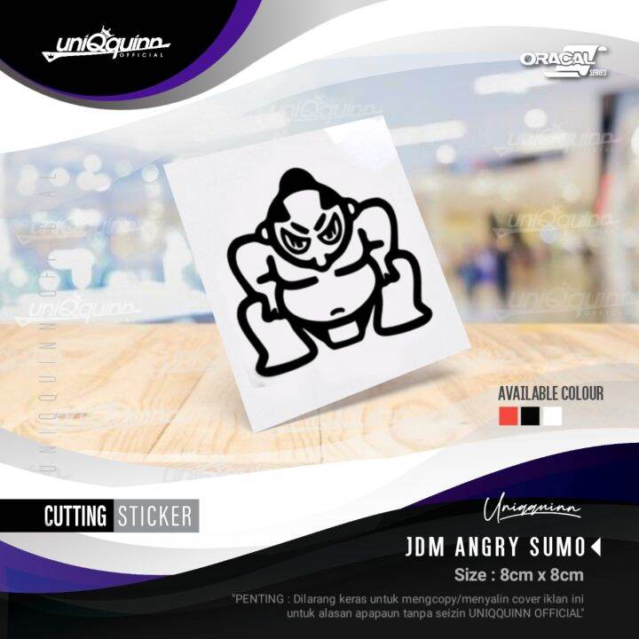 Stiker JDM Angry Sumo Cutting Sticker Custom | Stiker Cutting Motor ...