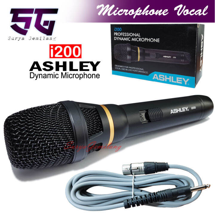 Mik Ashley i200 Mic Kabel Karaoke Microphone Genggam Dynamic Vocal ...