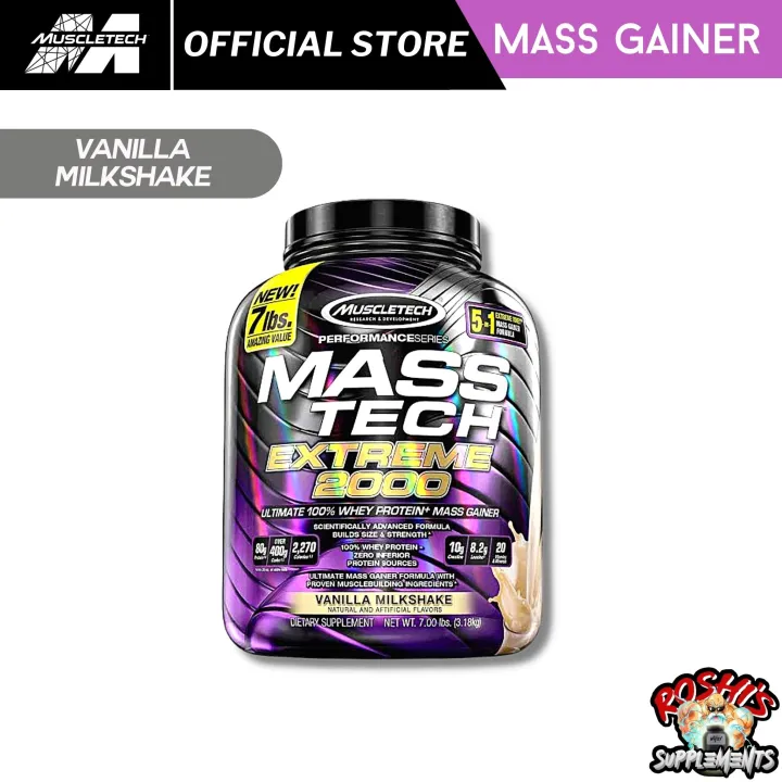 MUSCLETECH MASS TECH MASSTECH EXTREME 2000 7LBS - ULTIMATE 100% WHEY ...